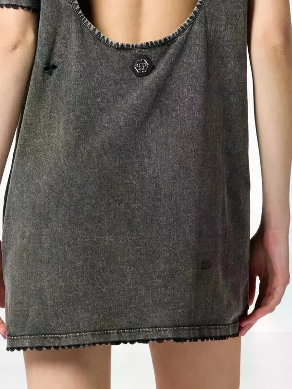 Philipp Plein Open-back Mini T-shirt Dress