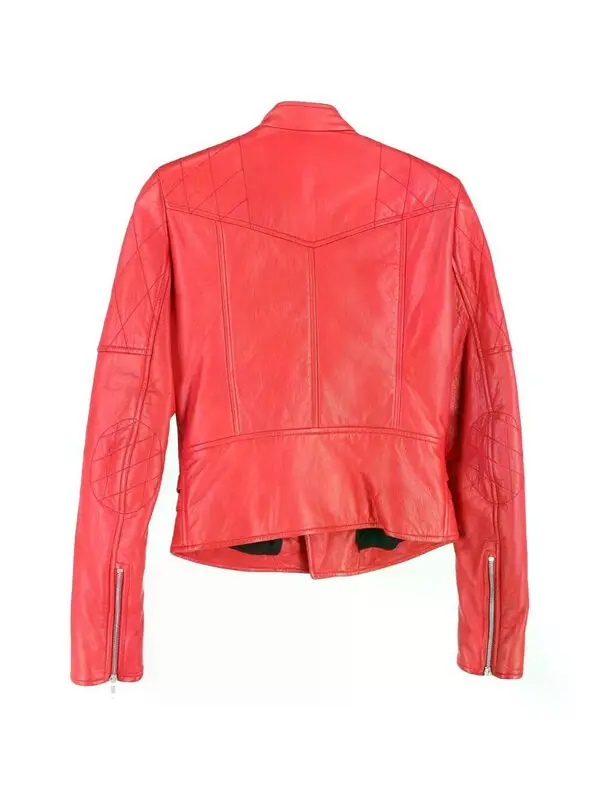 JOSEPH Quilted Biker Leather Jacket