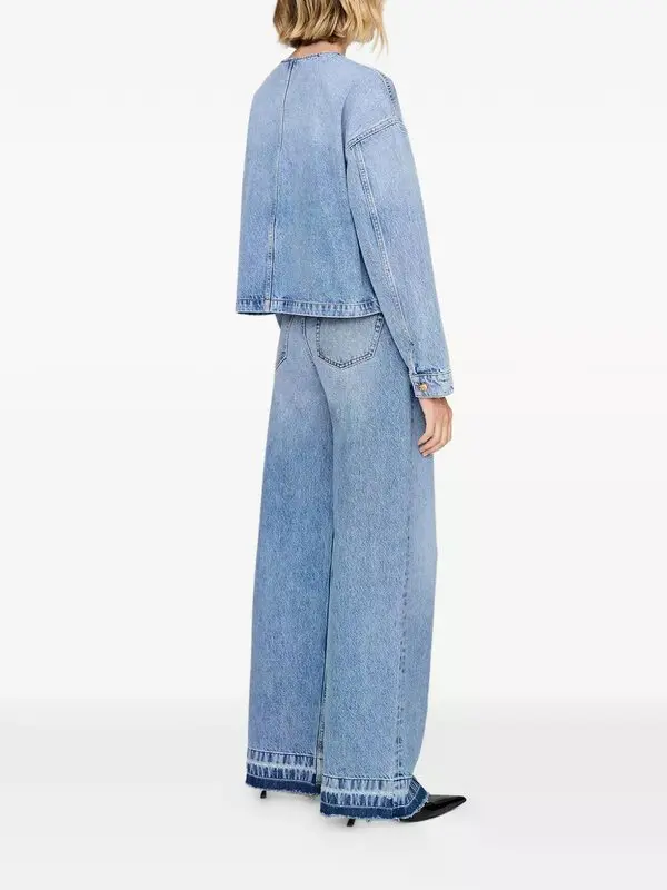 ANINE BING Blanche Button-up Denim Jacket