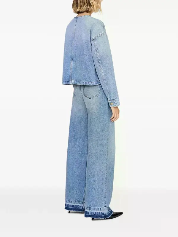 ANINE BING Blanche Button-up Denim Jacket - Blue