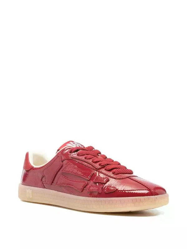 Amiri Pacific Bones Appliqué Sneakers - Red