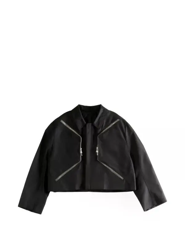 Rick Owens Zip-up Cropped Jacket - Black