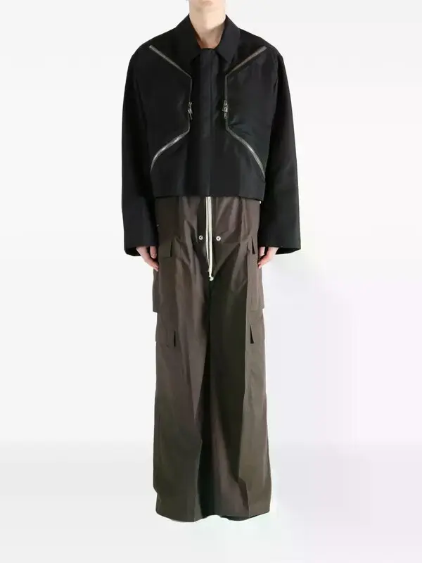 Rick Owens Zip-up Cropped Jacket - Black