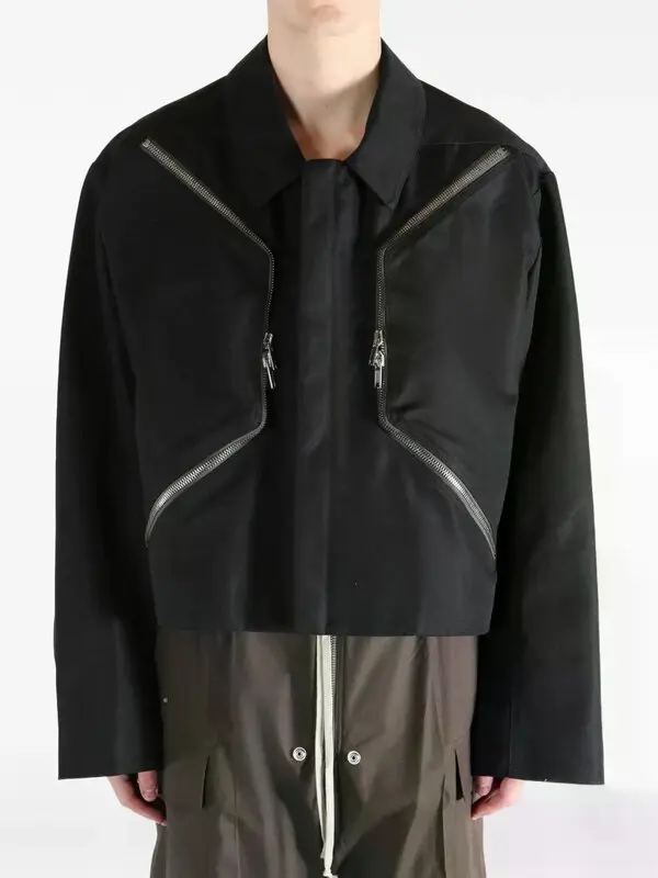 Rick Owens Zip-up Cropped Jacket - Black