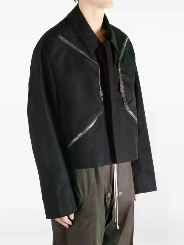 Rick Owens Zip-up Cropped Jacket - Black