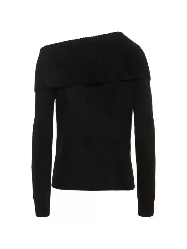 Michael Kors Asymmetric Neckline Cashmere Sweater - Black