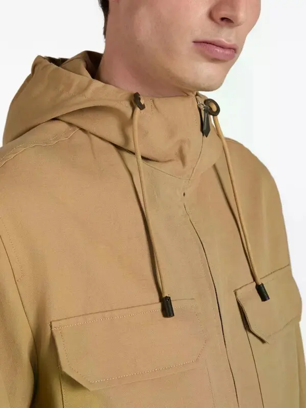 Montedoro Hooded Jacket With Contrast Piping
