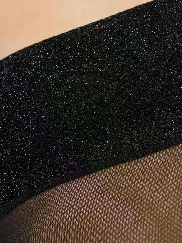Oseree Sheer Panel Strapless Maxi Dress