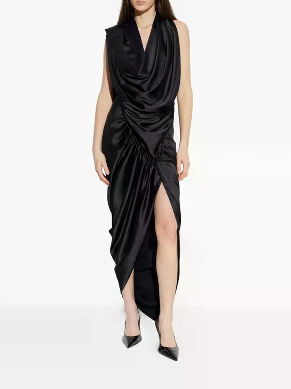VIVIENNE WESTWOOD Draped Slit Dress - Black