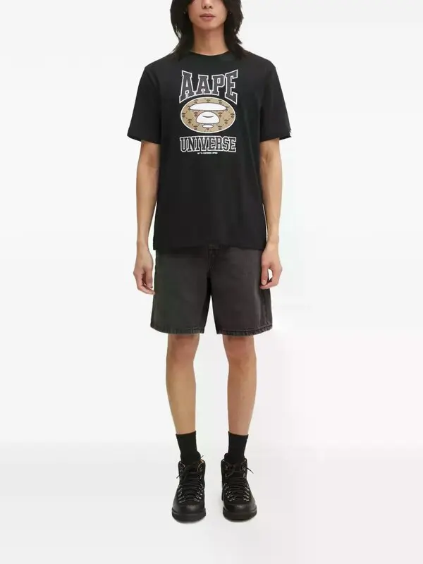 AAPE BY *A BATHING APE Logo-detail Denim Shorts