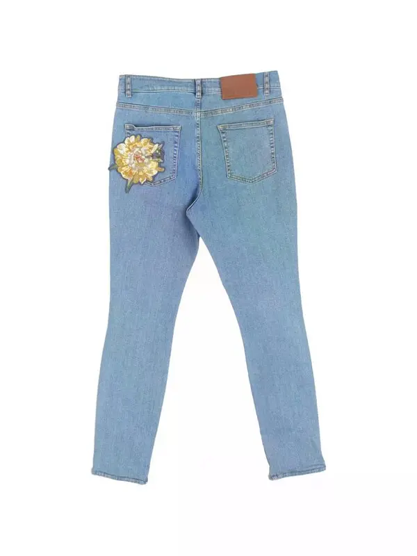 Escada Flower Patch Skinny Trousers