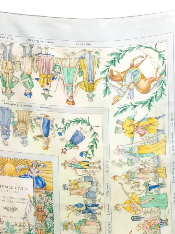 Hermès 1995 Costumes Civils Actuels Silk Scarf