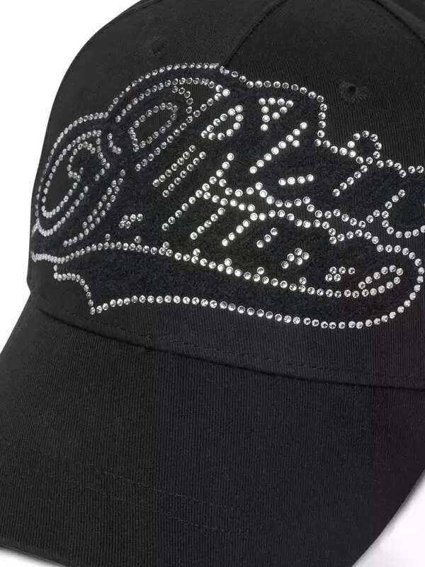 Philipp Plein Embellished Baseball Cap - Black
