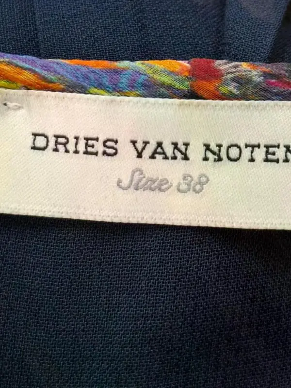 Dries Van Noten Sheer Pleated Asymmetric Dress