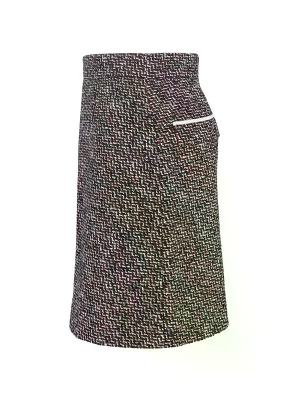 Maje Tweed Mini Skirt With Zip Detail