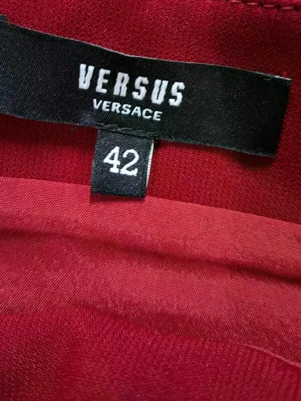 Versace Asymmetric Button Mini Skirt