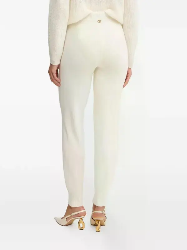 TWINSET Textured Knit Patch Pocket Trousers