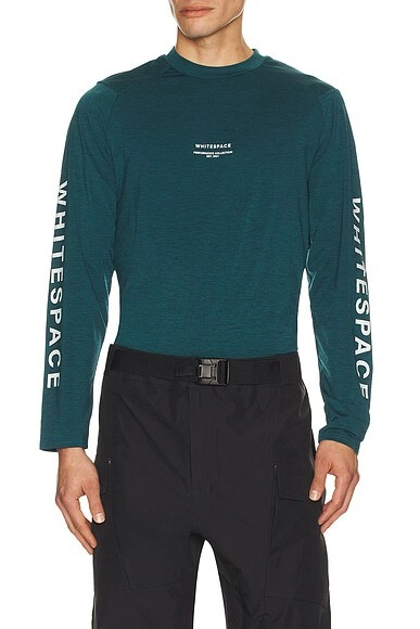 WHITESPACE Graphene Crew Neck Long Sleeve T-shirt - Atlantic Deep