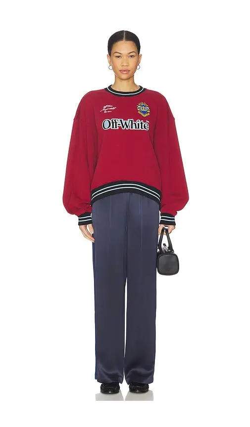 Off-White Sporty Over Crew Sweater In Dahlia In . Also