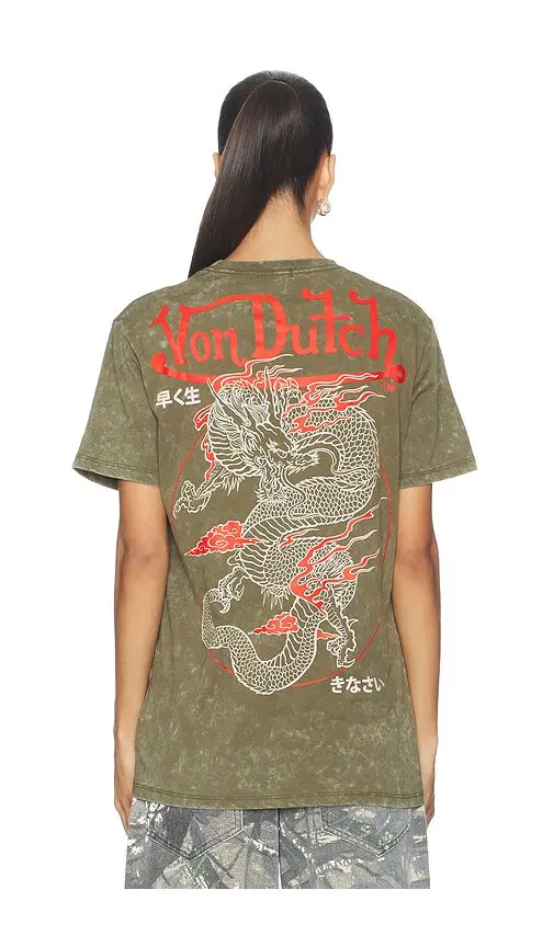 VON DUTCH Dragon Graphic T-shirt