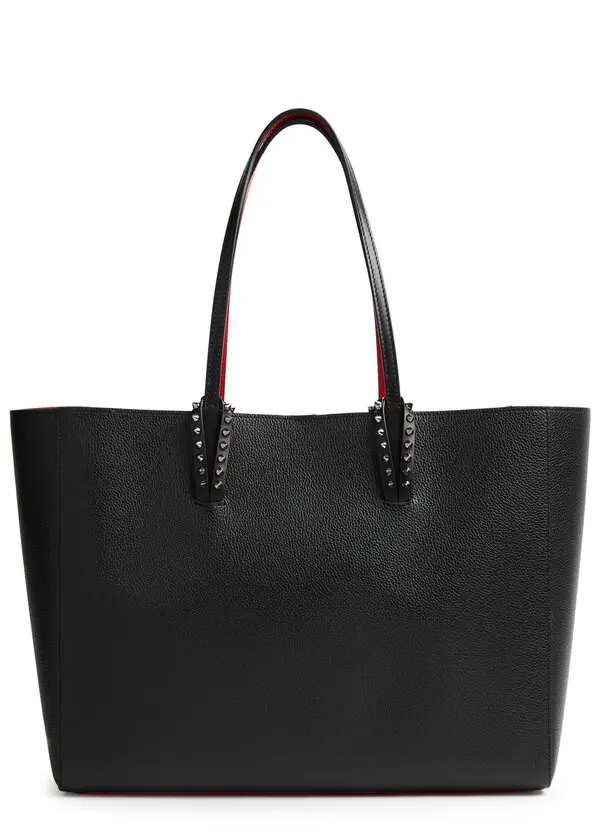 CHRISTIAN LOUBOUTIN Cabata Large Leather Tote With Stud Embellishments - Black