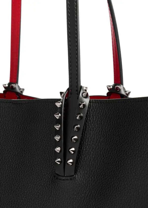CHRISTIAN LOUBOUTIN Cabata Large Leather Tote With Stud Embellishments - Black