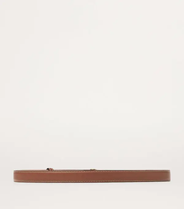JIMMY CHOO Leather Diamond Belt - Brown