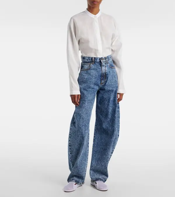 Alaïa High-rise Barrel-leg Jeans