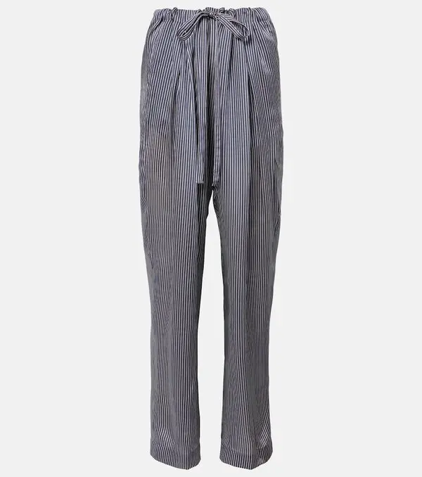 Khaite Trenton Striped Straight Pants