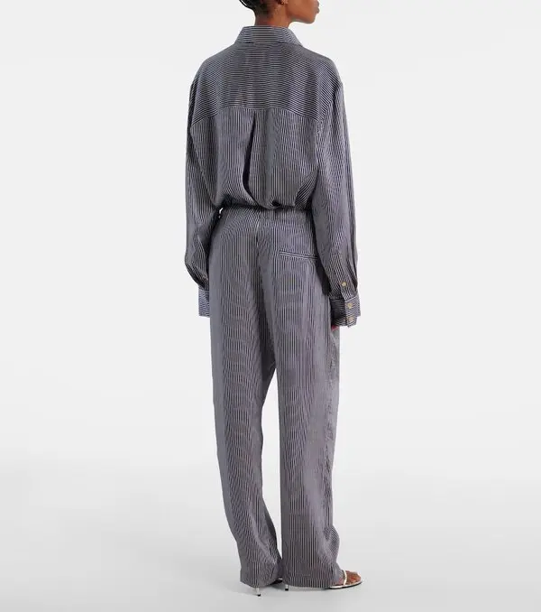 Khaite Trenton Striped Straight Pants