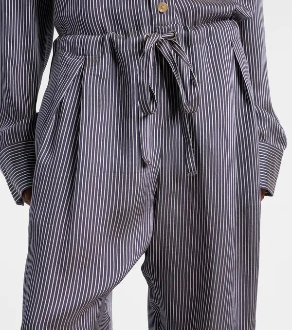 Khaite Trenton Striped Straight Pants