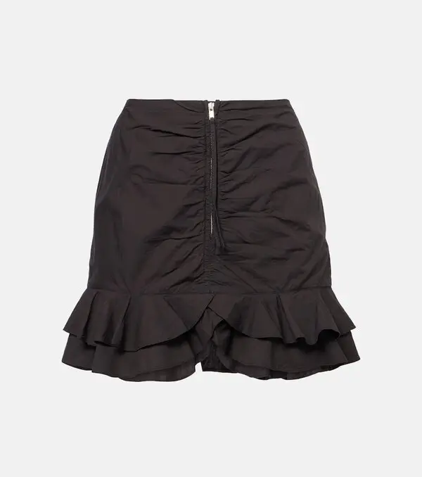 MARANT ETOILE Brenea Ruffled Cotton Miniskirt