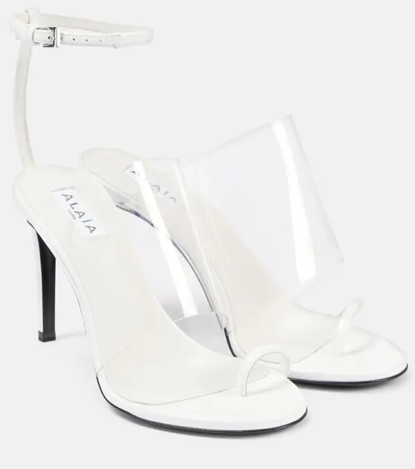 Alaïa Plexi 90 Leather & Pu Sandals - Transparent