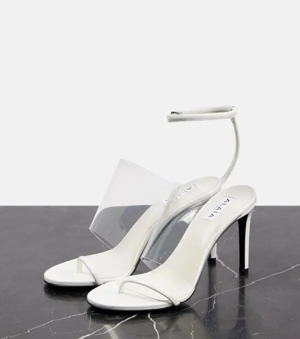 Alaïa Plexi 90 Leather & Pu Sandals