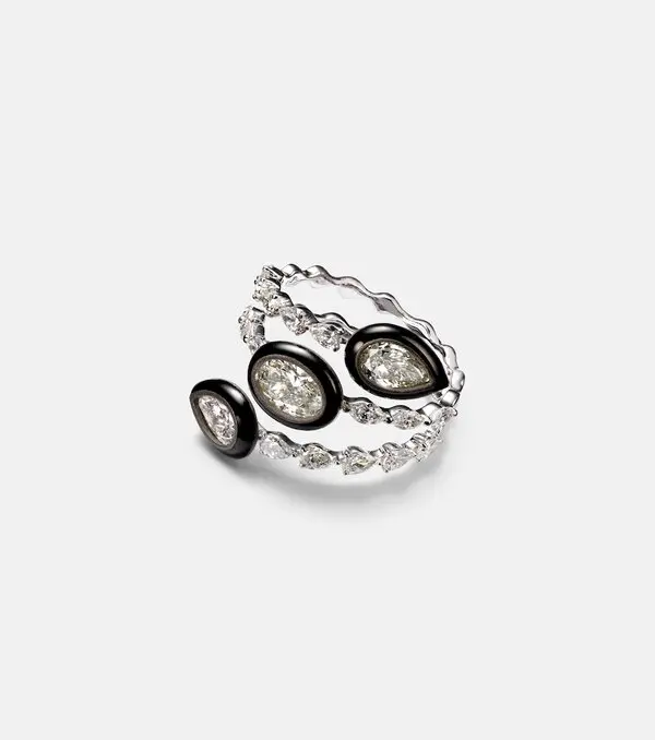 KAMYEN Saturn 18kt White Gold Diamond Ring - Silver