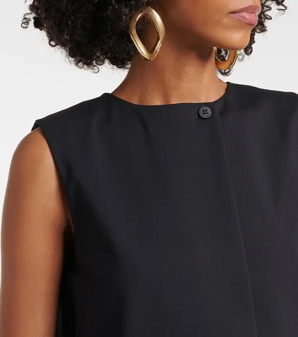 Max Mara Biada Cotton-blend Maxi Dress - Black