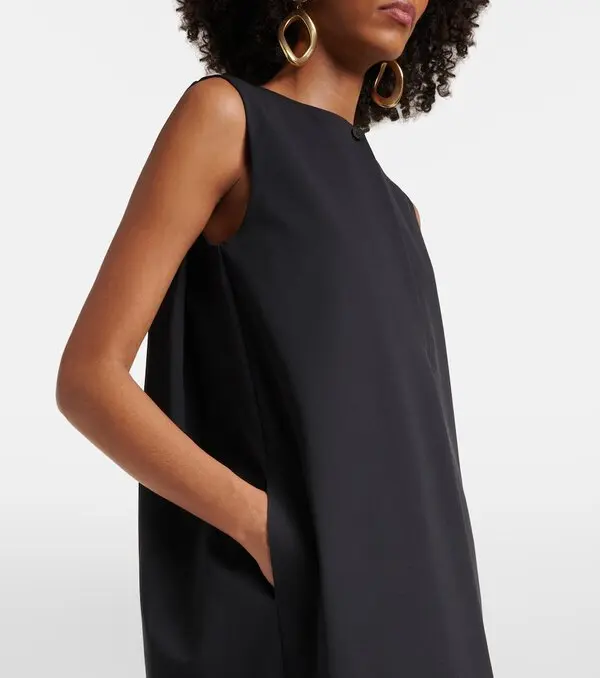 Max Mara Biada Cotton-blend Maxi Dress - Black