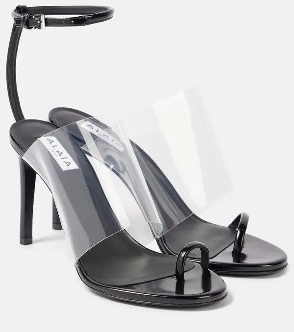 Alaïa Plexi 90 Leather & Pu Sandals - Transparent