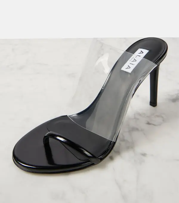 Alaïa Plexi 90 Leather & Pu Sandals