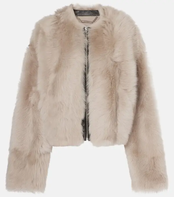 Nour Hammour Dianne Shearling Jacket - Beige