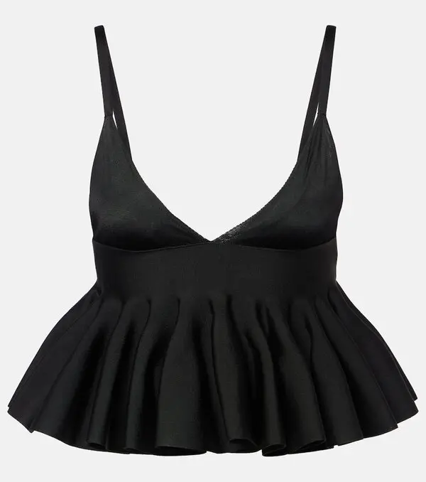Alaïa Godet Bra Top - Black