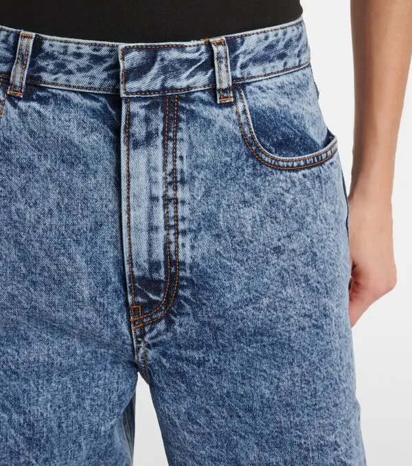 Alaïa Twisted Low-rise Wide-leg Jeans
