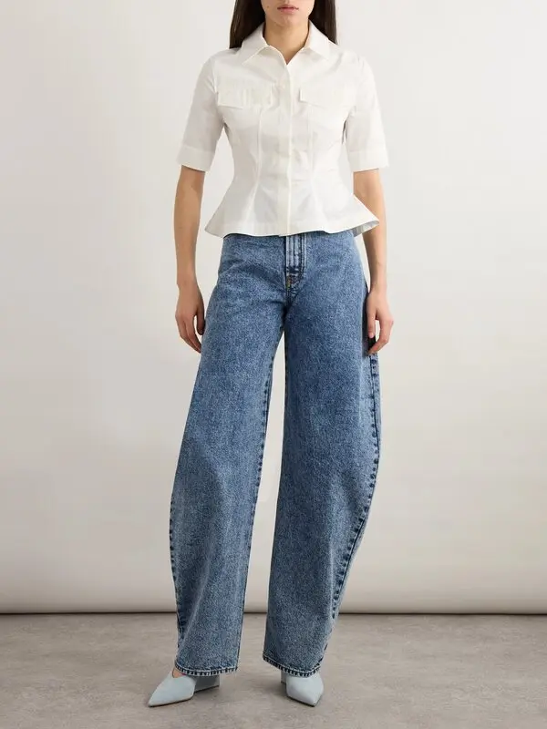 Alaïa High-rise Barrel-leg Jeans