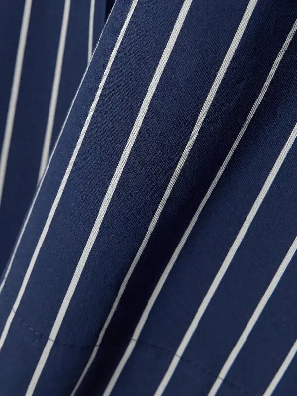Brunello Cucinelli Striped Cotton And Silk-blend Twill Wide-leg Trousers