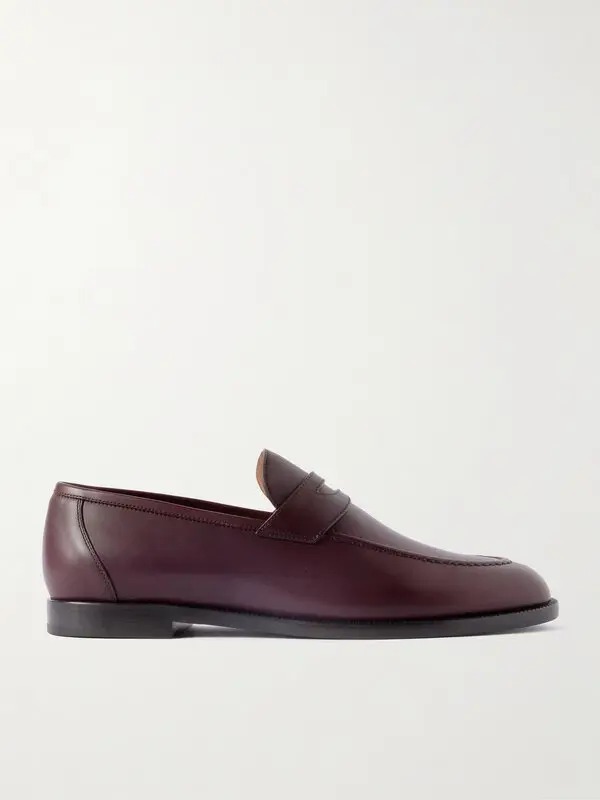 Loro Piana Sergio Leather Loafers - Purple