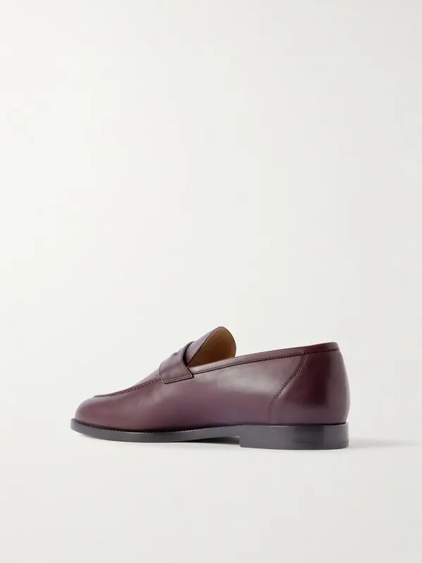 Loro Piana Sergio Leather Loafers - Purple