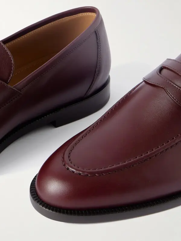 Loro Piana Sergio Leather Loafers - Purple