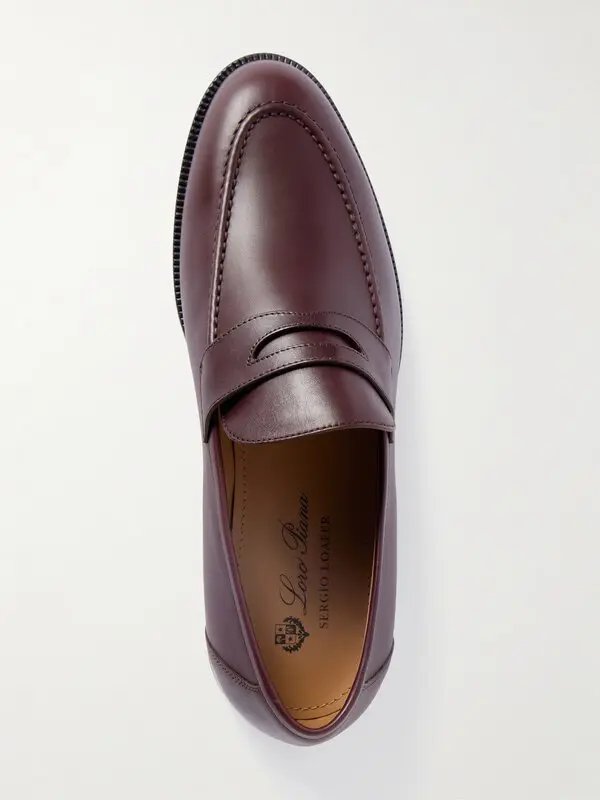 Loro Piana Sergio Leather Loafers - Purple