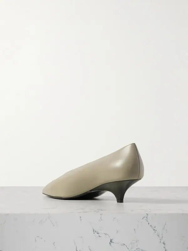 Loro Piana Rebecca Leather Pumps - Green