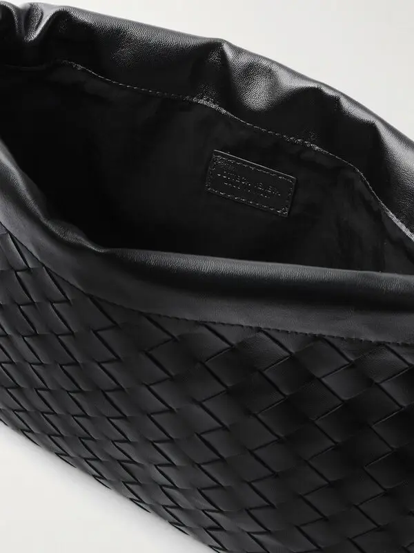 Bottega Veneta Medium Intrecciato Leather Clutch - Black